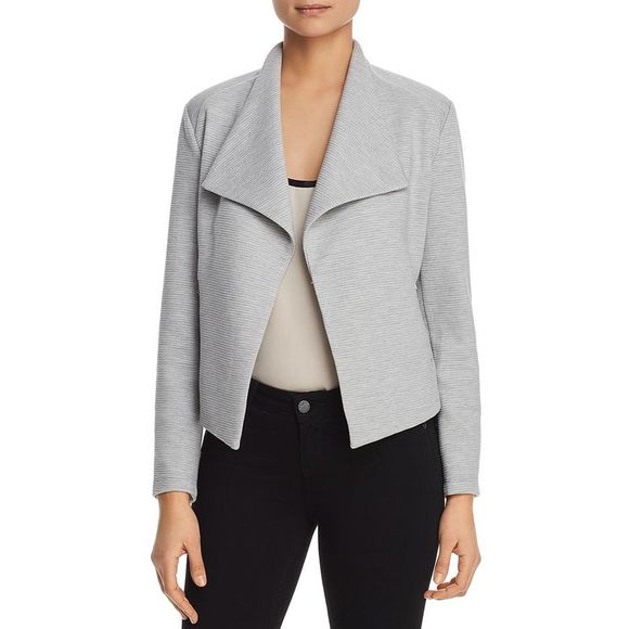 Calvin Klein | Jackets & Coats | Calvin Klein Womens Gray Moto Ribbed ...